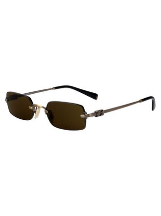 Miu Miu Womens Sunglasses Old Gold Metal