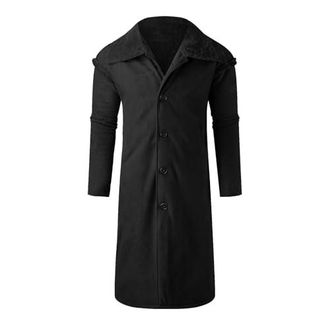 Generic Manteau Homme Hiver,Manteau automne-hiver &eacute;l&eacute;gant pour homme coupe ample et chaleur durable pardessus occasions quotidiennes et d&eacute;tente (Black, XXXXXL