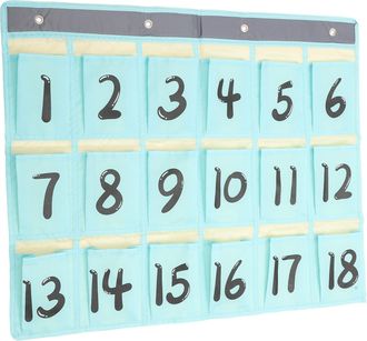 DOITOOL Wandh&auml;ngende Aufbewahrungstasche F&auml;cher aus Robustem Oxford Vielseitiger Organizer f&uuml;r Mobiltelefone Lernkarten B&uuml;ro und Klassenzimmer Praktische T&uuml;r 