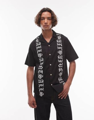 AllSaints Scripture - Chemise - Noir délavé