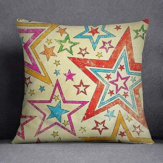 Bonamaison Le Jardin du Lin Kissenhüllen, Cotton, Mehrfarbig, 45x45