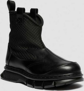 Dr. Martens Leder Qubist Rigger Stiefel in Schwarz, Gr&ouml;&szlig;e: 36