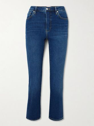 Frame Denim Jean Slim Raccourci Taille Haute The Pencil - Bleu