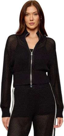 Pinko Pinko, Femme, Pulls, Noir, Taille: 40 FR Spazio Cropped SweaT-shirt