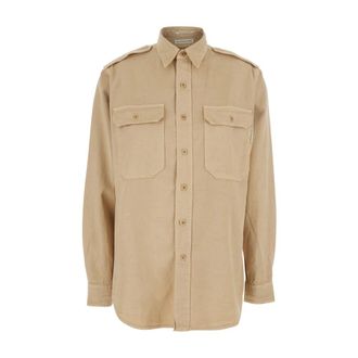 Roy Rogers Homme, Chemises, Beige, Taille: M Military Shirt