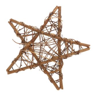 Cabilock Gro&szlig;er Rattan Pentagramm Kranz 25cm Selbstgemacht Rattanring F&uuml;r Weihnachtsdeko Haus Gartenh&auml;ngedekoration