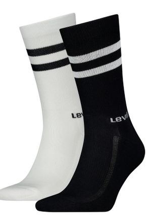 Levi's Chaussettes Standard Sport Rayures Lot De 2 - Homme - Multicolore / Black/White - 35