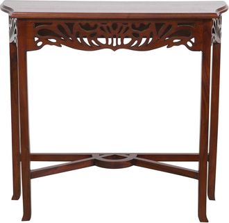 Biscottini International Eingangskonsole - Nachttisch Vintage Wohnzimmer 80 x 27 x 75 cm - Nachttisch Schlafzimmer Holz - Hoher Couchtisch - Beistelltisch im Retro-Stil - schm