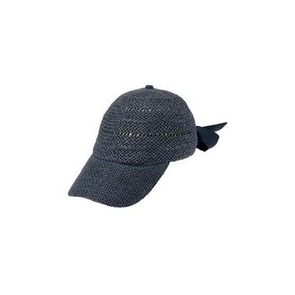 Au Printemps Paris Casquette avec noeud en raphia