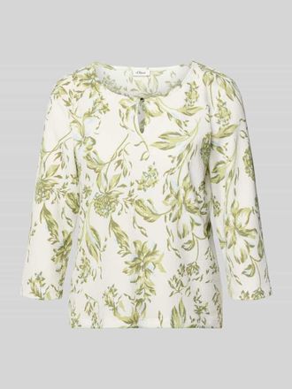 s.Oliver Red Label Regular Fit T-Shirt mit Allover-Muster und 3/4-&Auml;rmeln