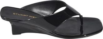 Stuart Weitzman Femme, Chaussures, Noir, Taille: 37 EU Vinnie Wedge Thong 50