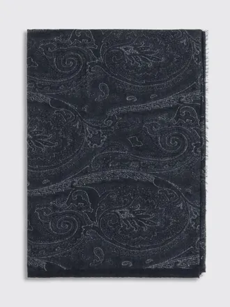 Etro &Eacute;charpe en cachemire jacquard Paisley &agrave; bords frang&eacute;s