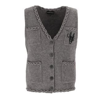 Emporio Armani Gilet - Femme - Pulls - Gris - Taille: 36 FR
