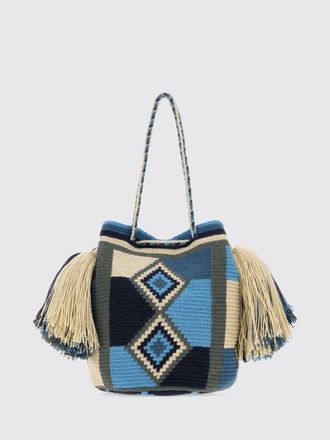 J.W.Anderson Mini sac seau Wayuu avec pompons et motif ethnique