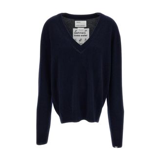 Extreme Cashmere V-Ausschnitt Pullover - - Knitwear - Damen - Blau - ONE SIZE