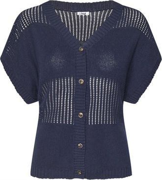 Lind Femme, Pulls, Bleu, Taille: 42 FR Cardigan