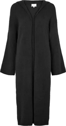 Americandreams Americandreams, Femme, Pulls, Noir, Taille: ONE Size June Long Alpaca Cardigan With Hood