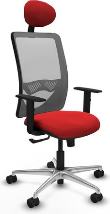 Piqueras y Crespo Arbeitsstuhl Zulema mit 1D-Armen, h&ouml;henverstellbarer Lendenwirbelst&uuml;tze und festem Kopfteil, ausgestattet mit Sincro 3 Positionen und Schneideschaum, 