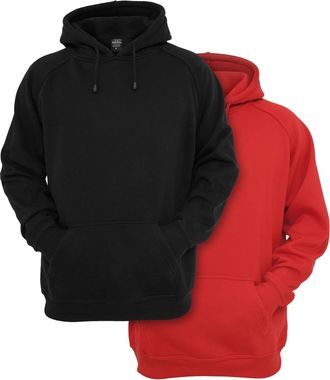 Urban Classics Kapuzenpullover f&uuml;r Herren(2er-Pack) (Schwarz/Rot)