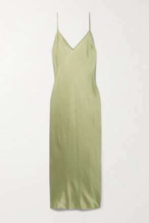 Joseph Clea Midikleid Aus Seidensatin - Gr&uuml;n
