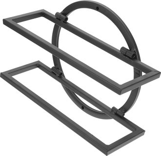 Angoily Eisen Weinflaschenhalter Faltbar Industrielles Wandmontiertes Weinregal Dekorativer Flaschen Weinglashalter für Küche Bar Rustikales Design Platzspare