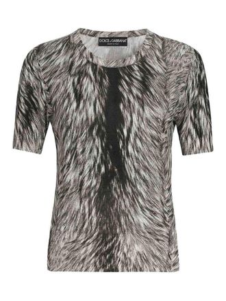 Dolce & Gabbana Pull Col Rond - Gris