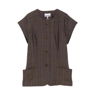 Ganni Ganni Hemden - - Blouses & Shirts - Damen - Braun - L