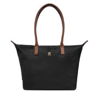 Tommy Hilfiger Handtasche Tommy Hilfiger Popette Tote AW0AW17711 Schwarz