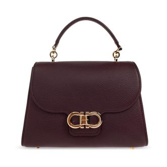 Ferragamo Double Gancini Bag - - Bags - Damen - Rot - ONE SIZE