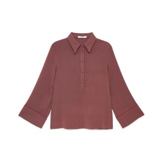 Maliparmi Maliparmi - Chemise en cr&ecirc;pe Sabl&eacute; - Femme - Blouses et Chemises - Rouge - Taille: 46 FR