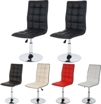 Mendler Mendler - 2x chaise de salle à manger HWC-C41, fauteuil, similicuir - taupe