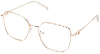 Escada Brille f&uuml;r Damen, Gl&auml;nzendes Ros&eacute;gold mit beigefarbenen Teilen, 70