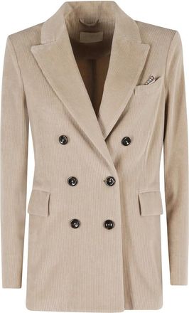 Circolo 1901 Femme, Vestes, Beige, Taille: 40 FR Veste croisée