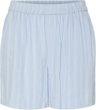 Pieces Pcpia MW Short WVN Noos, Bleu Ciel, XS Femme