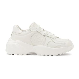 Kazar Leder-Sneaker in wei&szlig;er Farbe - - Shoes - Damen - Wei&szlig; - 40 EU