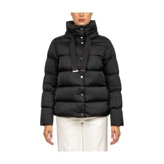 Herno Femme, Vestes, Noir, Taille: 40 FR Doudoune Courte Satin&eacute;e