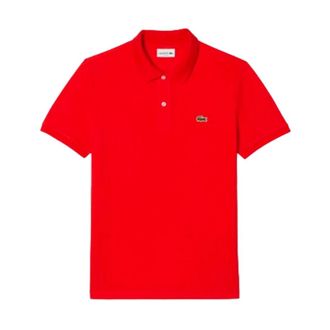 Lacoste Slim Fit Baumwoll Polo Shirt (Rot) - - Tops - Herren - Rot - XS