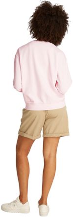 Tommy Hilfiger Damen Sweatshirt Script aus Baumwolle, Rosa (Light Pink), XL