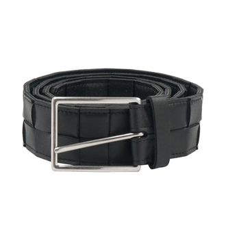 Bottega Veneta Maxi Intreccio G&uuml;rtel - - Accessories - Herren - Schwarzk - 90 CM