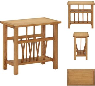 vidaXL Zeitungstisch 45x27x42 cm Eiche Massivholz - Beistelltisch - Holztisch - Eichentisch - Zeitungstisch - Dekorationsideen
