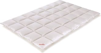 Paradies Daunendecke Elara 90 medium warm, Ganzjahresdecke 200x200 cm - 90% Entendaunen 10% Entenfedern