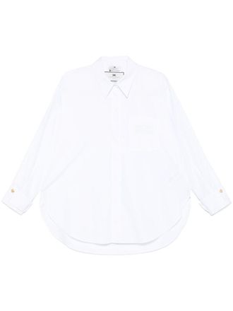 Elisabetta Franchi chemise brod&eacute;e en popeline - Blanc