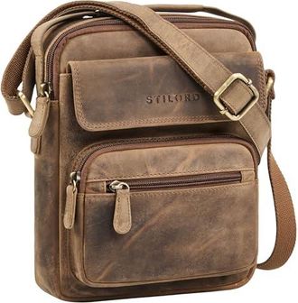 STILORD Amir Petite Sacoche Bandouli&egrave;re Cuir Homme Sacs Port&eacute;s &eacute;paule Tendance Shoulder Bag Crossbody Sac a Main Vintage Besace Loisir Voyage Business Tablett