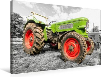 Calvendo Premium Textil-Leinwand 75 x 50 cm Quer-Format Oldtimer Trecker Fendt Favorit 3, Leinwanddruck von Andrea Dreegmeyer