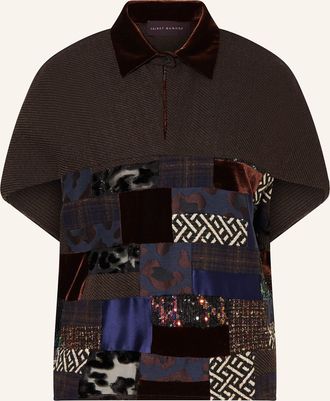 Talbot Runhof Talbot Runhof Blusenshirt Im Materialmix braun