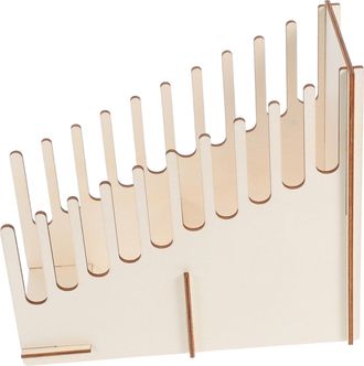 SOLUSTRE Holz Kartenständer mit Natürlicher Maserung Mehrteiliger Kartenhalter für Visitenkarten und Postkarten Einfacher Zusammenbau für Büro Einzelhandel und