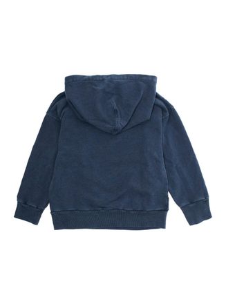 Emporio Armani Boys Blue Hoodie With Drawstring Hood Cotton Hoods & Sweatshirts