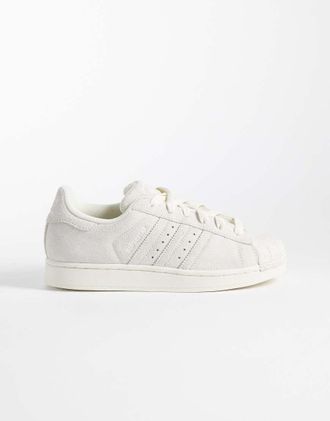 adidas Originals Superstar II - Baskets en nubuck - Blanc cass&eacute;