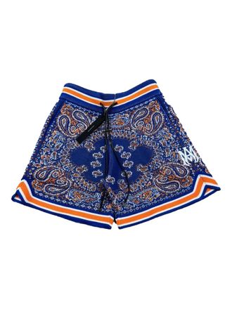 Amiri short &agrave; imprim&eacute; cachemire - Bleu