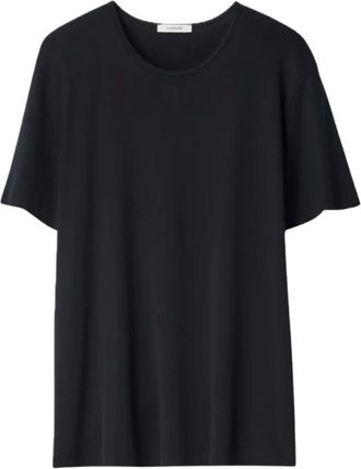 Christophe Lemaire Homme, Tops, Noir, Taille: M Tee Col en U